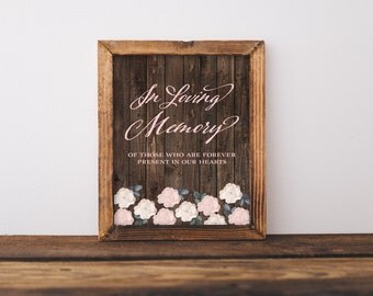 In memoriam sign | Etsy