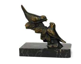 Marble bird bookends | Etsy