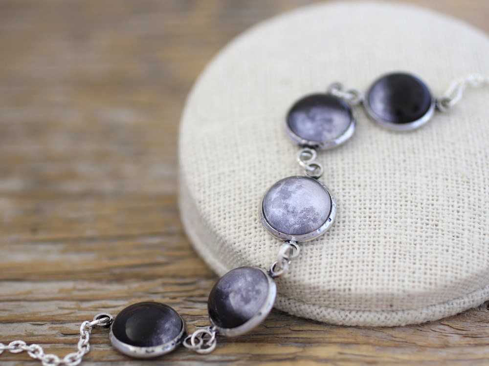 Moon Phase Bracelet Moon Phases Solar System Bracelet Moon