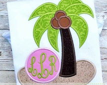 Unique palm tree monogram related items | Etsy