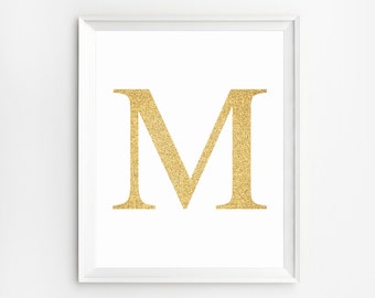 Letter m wall art | Etsy