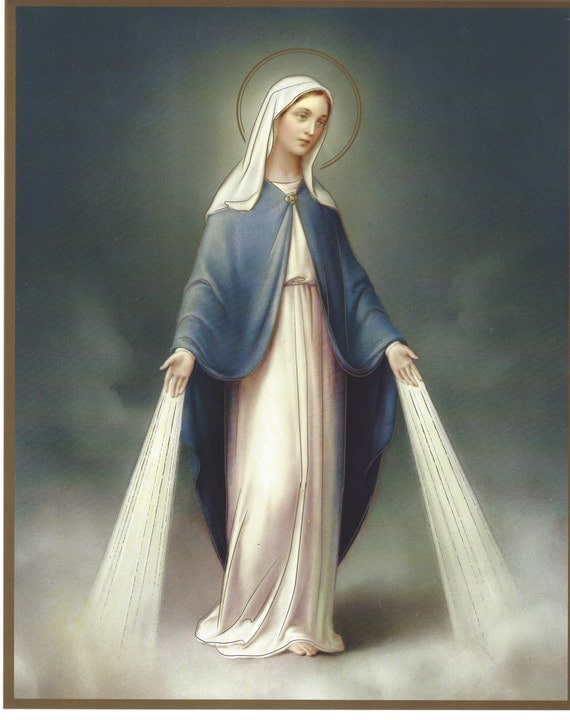 Our Lady of Grace Catholic Art Print Picture Blessed Virgin