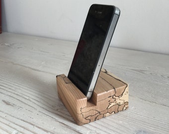 Wooden phone holder | Etsy
