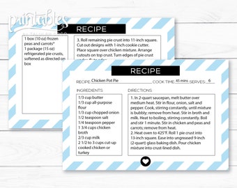 printable recipe cards 4 x 6 editable pdf