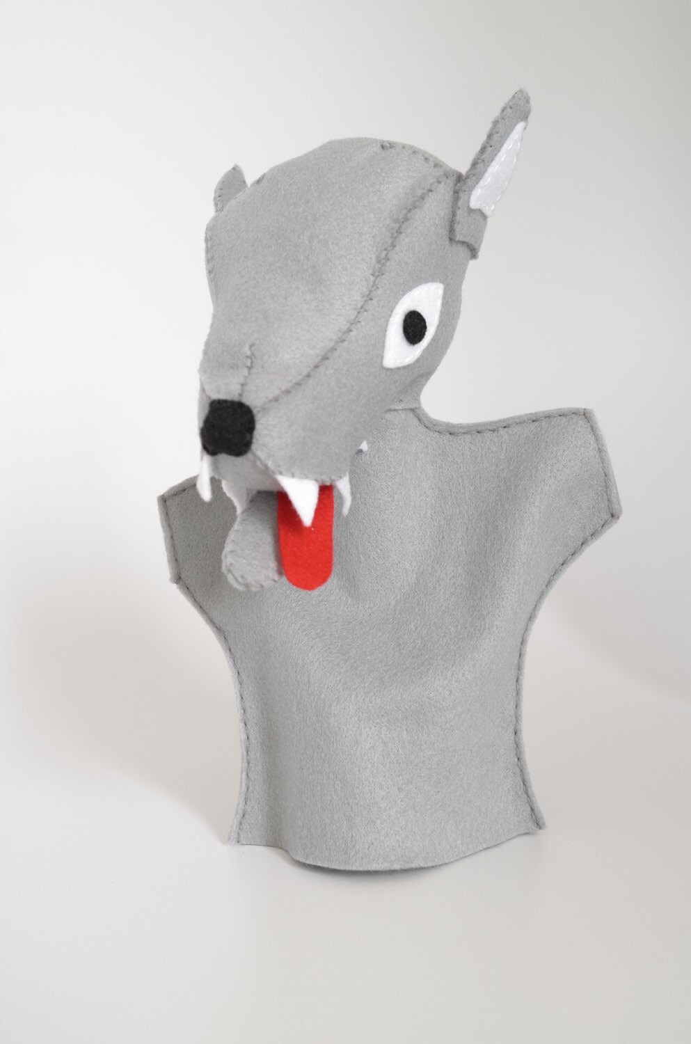 Wolf hand puppet children toy theatre by KinkinPuppets on Etsy