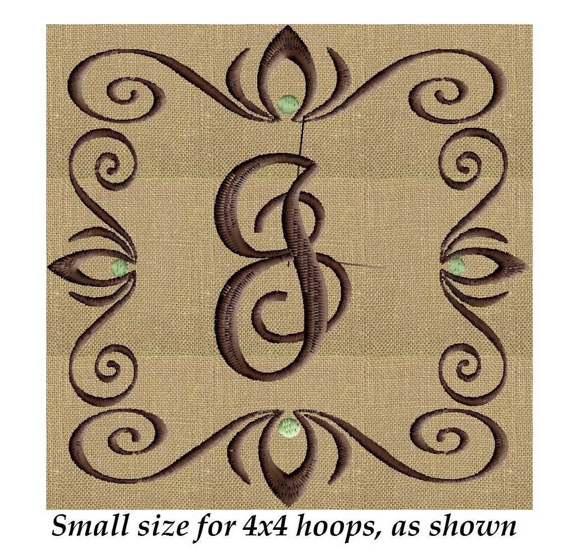 Scroll Square Font Frame Monogram Design Font not included
