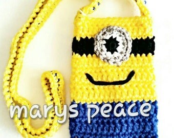 Crochet minion purse | Etsy
