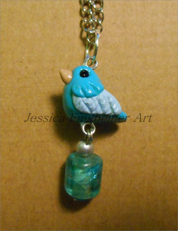 Items similar to Bluebird necklace on Etsy