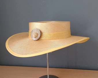 Wide brim straw hat | Etsy