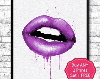 Lips poster | Etsy