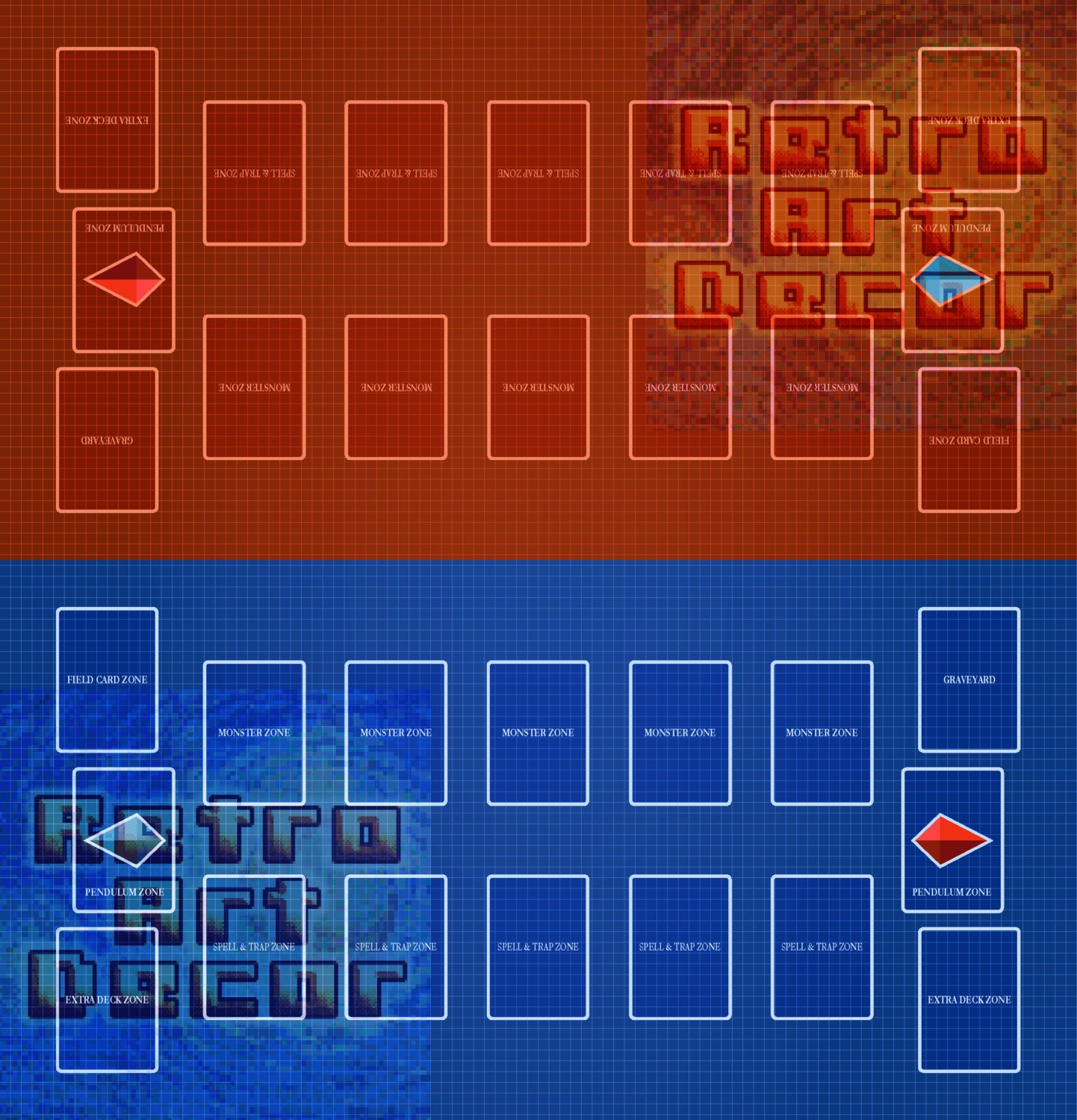 YGO TCG Two-Player Battle Mat 25 x 26