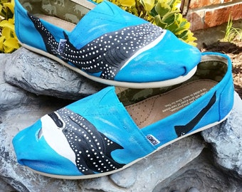 Blue canvas shoes | Etsy