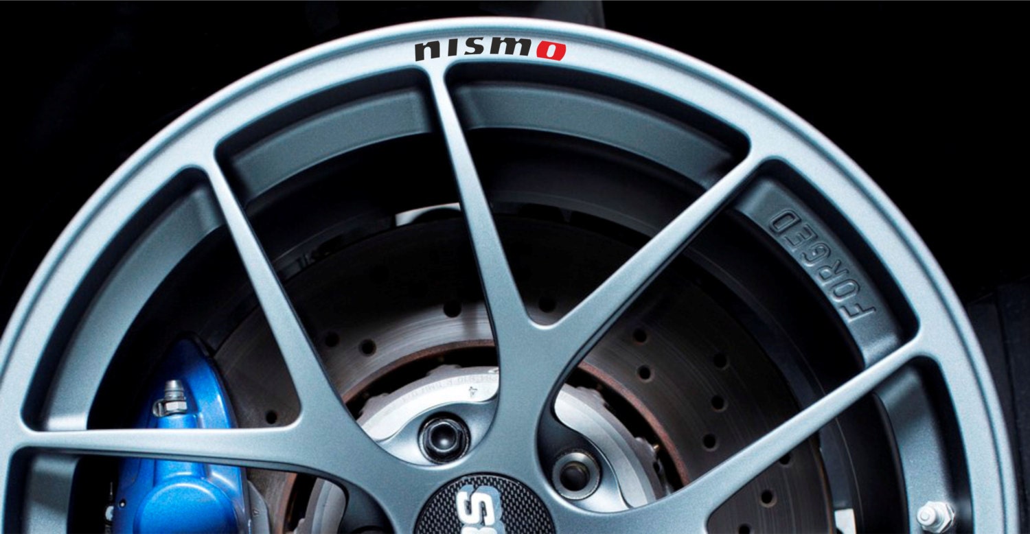 Nissan NISMO Rims Alloy Wheel Decals Stickers Curved Graphics