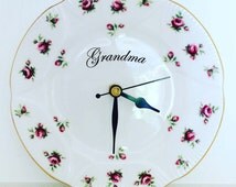 Unique plate wall clock related items | Etsy