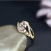 2 RINGS Handmade Morganite Ring Set Engegement Ring by NidaRings