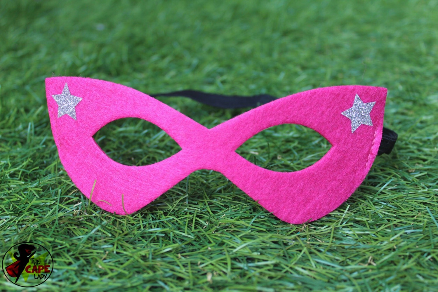 Superhero mask felt mask girls superhero costume hot pink