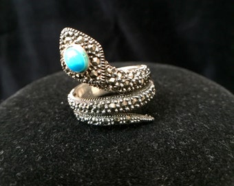 Silver snake ring | Etsy