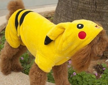 New Pet Clothes Dog Pikachu Yellow Sweater Hoodie Cat Coat Puppy ...