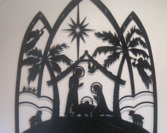 Metal nativity | Etsy