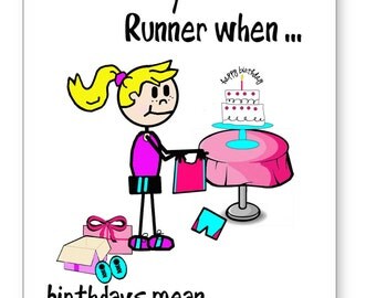 Runner birthday card | Etsy