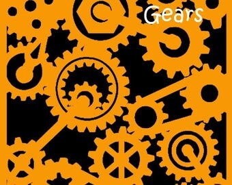 Gear stencil | Etsy