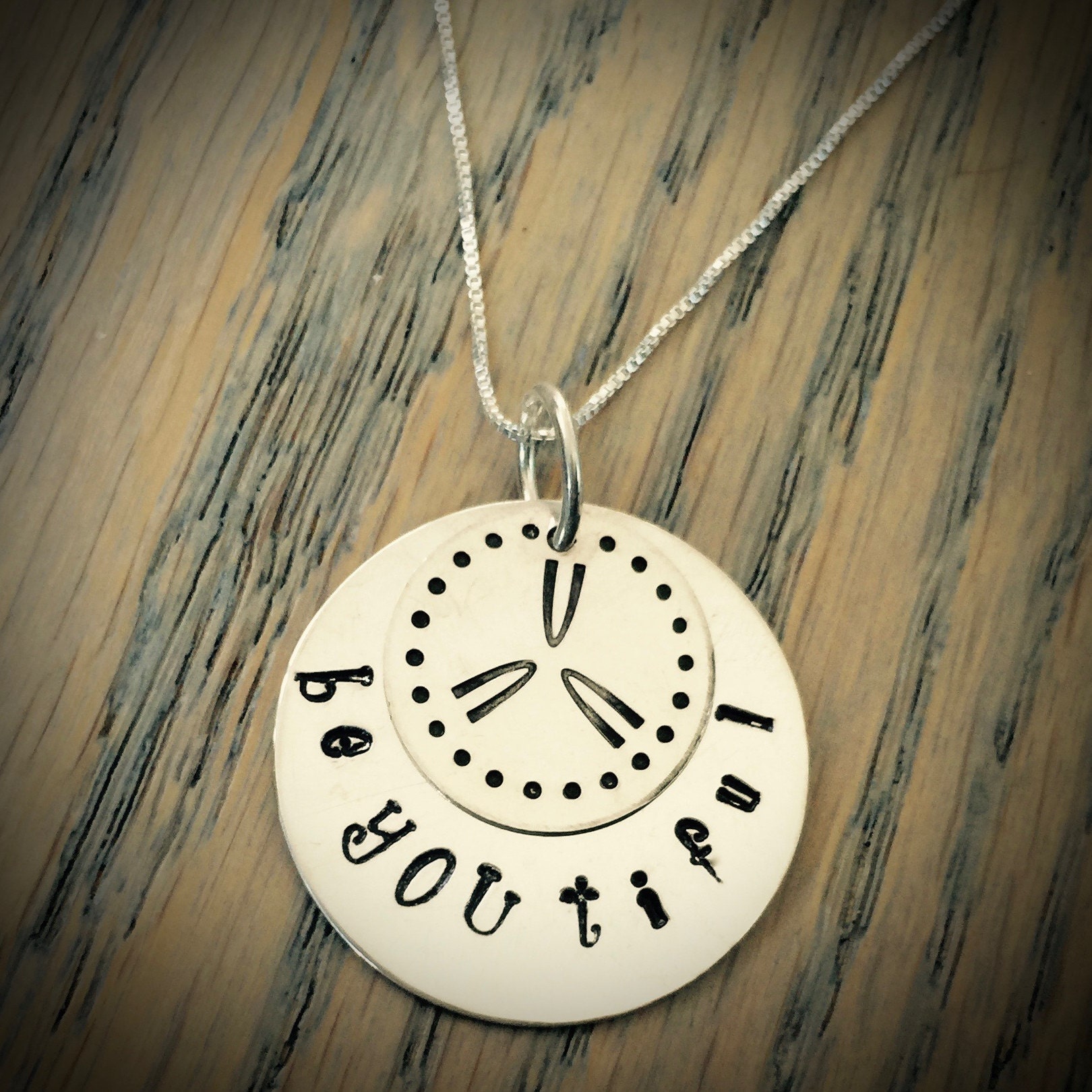 Custom made hand stamped sterling silver by ThreesACharmDesigns