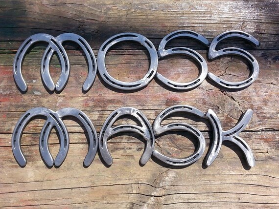 Custom Made Horseshoe Sign Priced Per Letter FREE SHIPPING