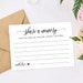 Share a Memory Printable Card Wedding Advice Template for