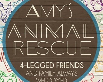 Dog rescue In this house Carved wood signs Animal rescue