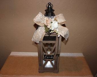 Burlap card box | Etsy