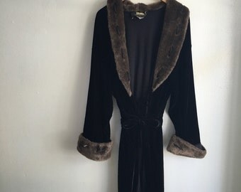 Unique black velvet robe related items | Etsy
