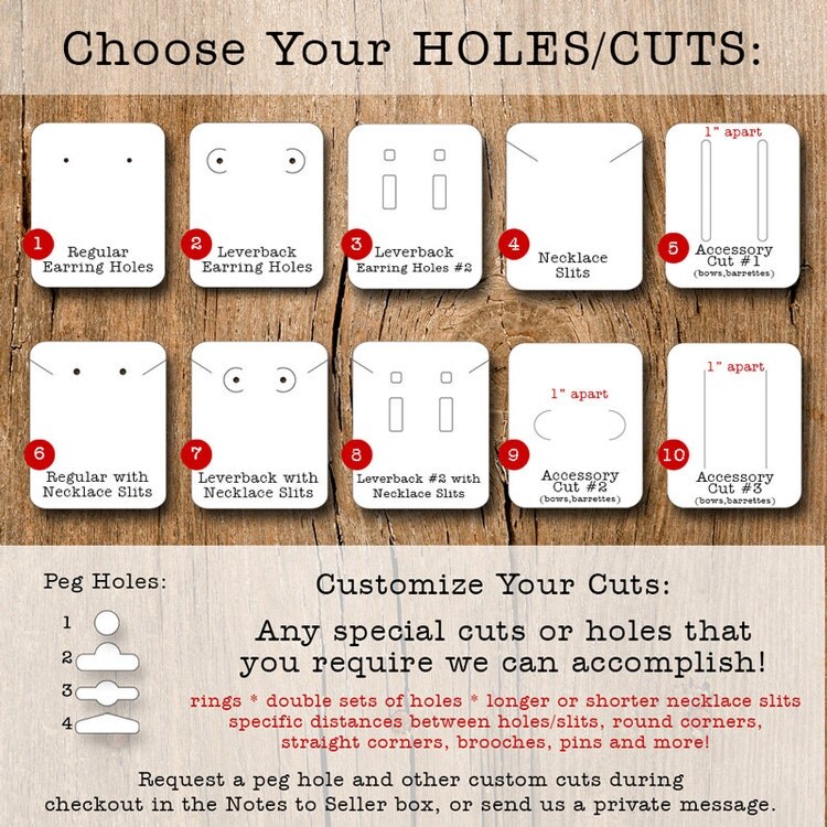 Custom Earring Cards Customized Personalized by HomegrownGems
