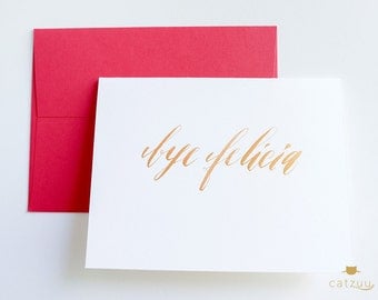 Bye felicia card | Etsy