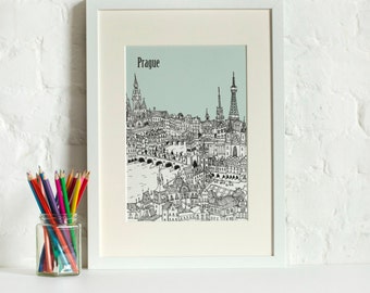 Prague poster | Etsy