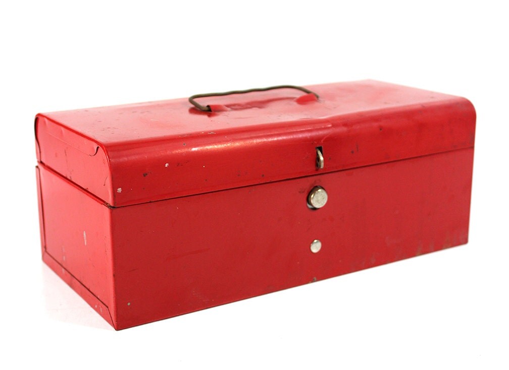 Vintage Metal Red Tool Box – Haute Juice