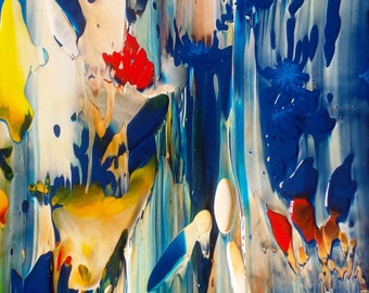 Summer Party Acrylic Abstract Painting