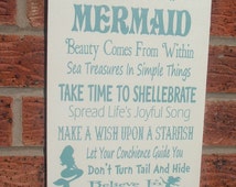Popular items for mermaid signs on Etsy