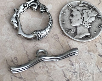 Silver mermaid charm | Etsy