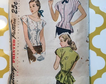 Peplum top pattern | Etsy