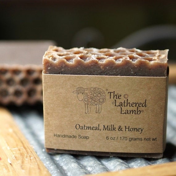 Handcrafted Artisan Soap Oatmeal Milk And Honey Soap With