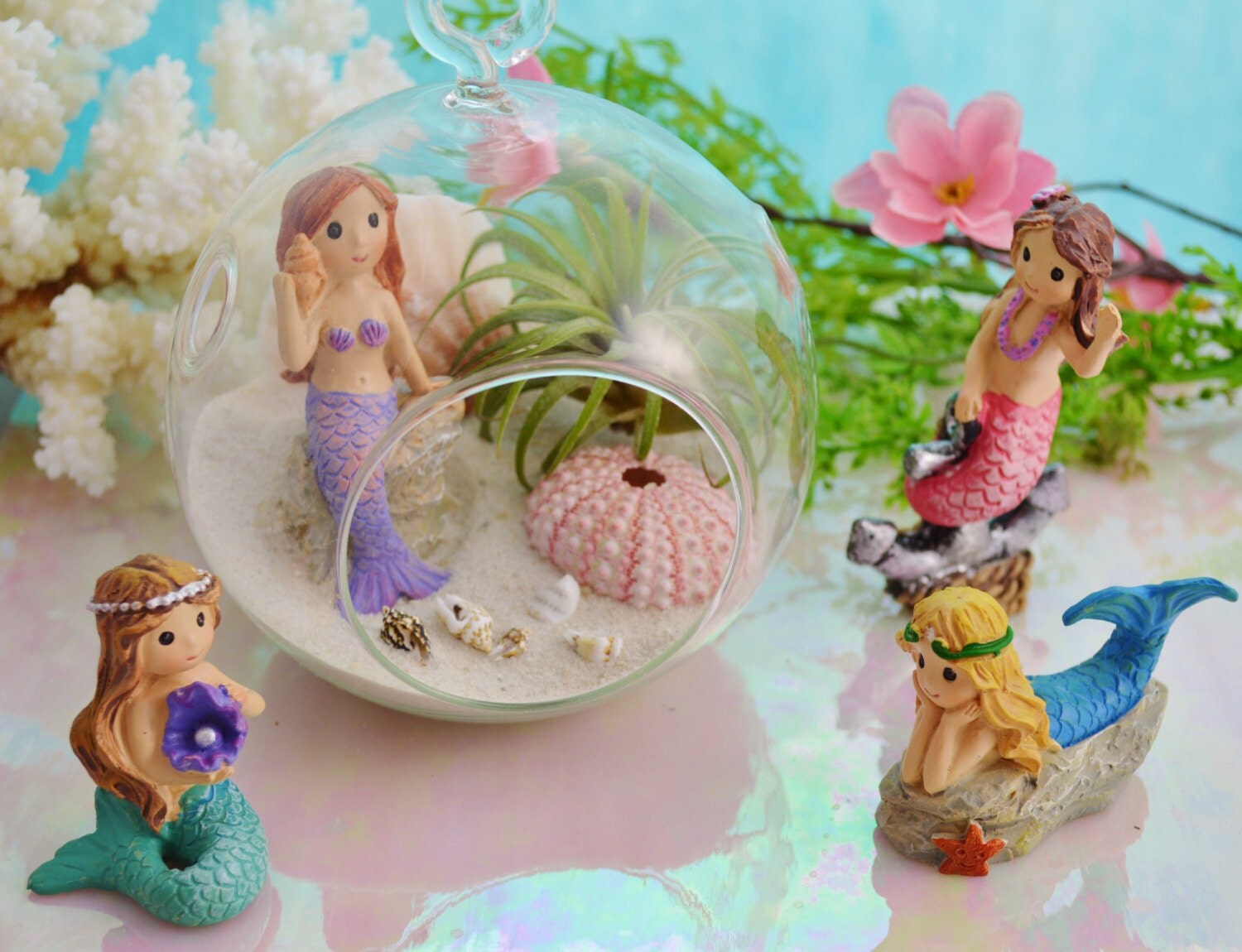 Mermaid Terrarium Beach Terrarium 4 Mermaid Choices