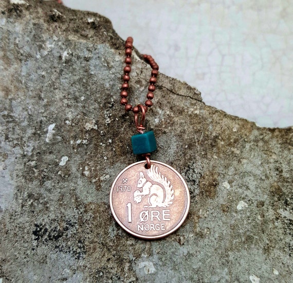 SQUIRREL necklace coin necklace squirrel pendant
