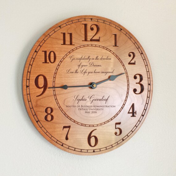Personalized Graduation Wood Wall Clock: by LifetimeCreations