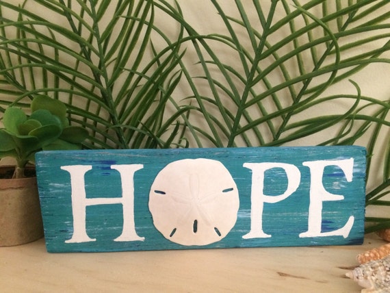 HOPE wood sign Tropical Wood Sign by SeaToLandDesigns on Etsy