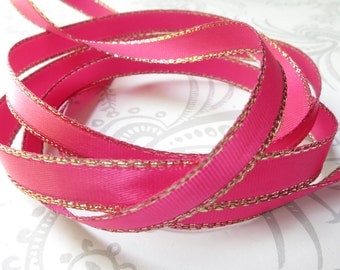 Gold edge ribbon | Etsy