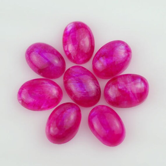 6.18 ct Natural Dyed Pink Rainbow Moonstone Gemstone by Bellogems