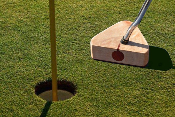 Handcrafted Figured Maple Wood and Bloodwood Golf Putter