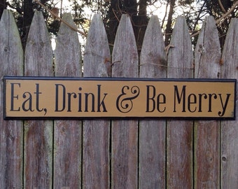 Eat drink be merry | Etsy