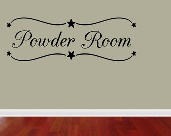 Powder room decal | Etsy