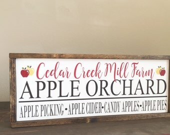 Apple orchard sign | Etsy